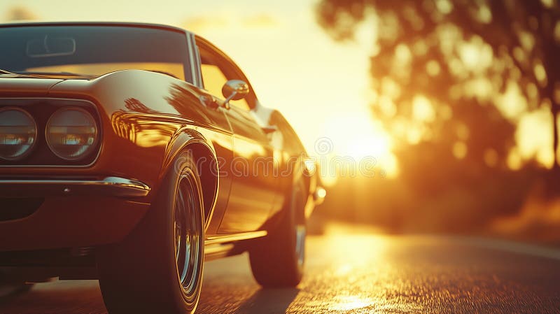 Dashboard of a Classic Vintage Car, Red Old Car with an Open Top ...