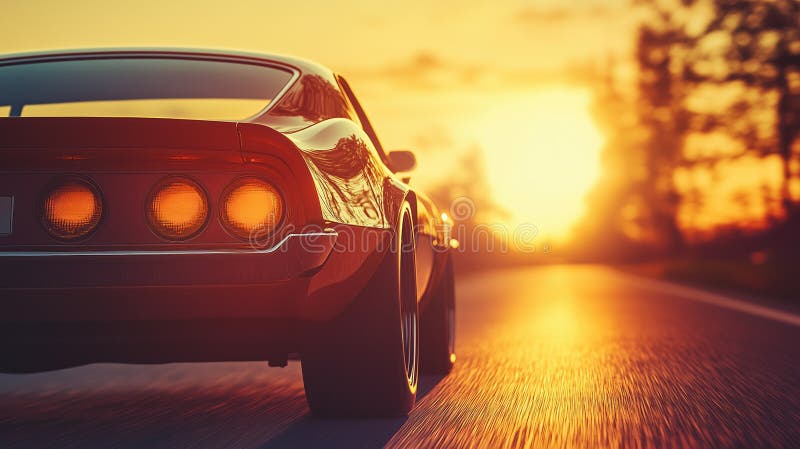 Dashboard of a Classic Vintage Car, Red Old Car with an Open Top ...