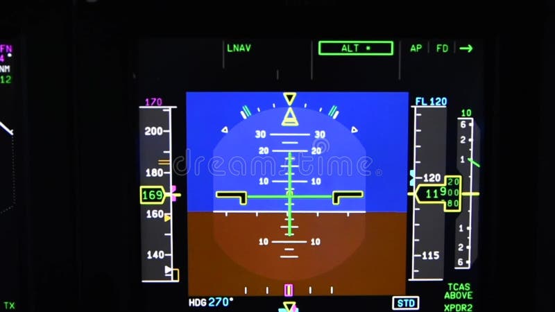 Dashboard of a Commercial Passenger Plane. Information for Pilots on ...