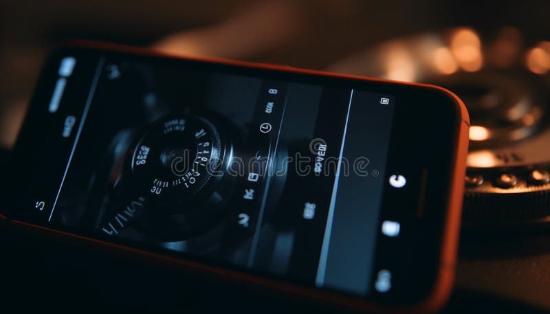 Dashboard Control Panel Illuminated with Modern Technology and ...