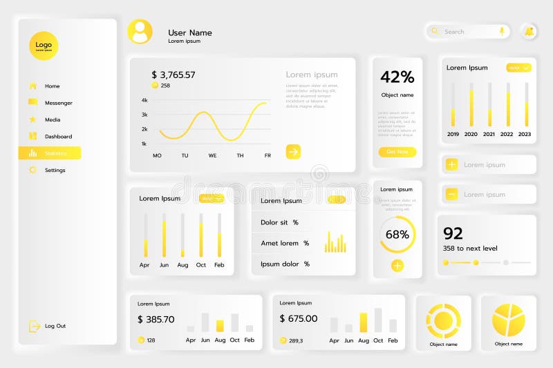 Dashboard Design UX. Wireframe Analytics, App Template, UI Website ...