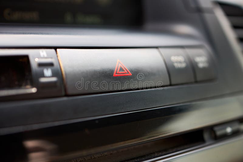 Dashboard Detail with Emergency Hazard Light Signal Button Selective ...