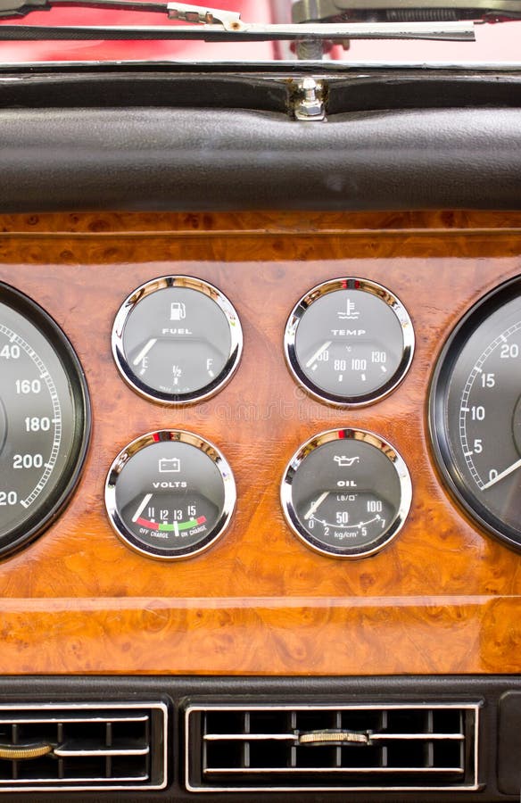 Classic Car Dials stock photo. Image of dashboard, wheel - 2338870