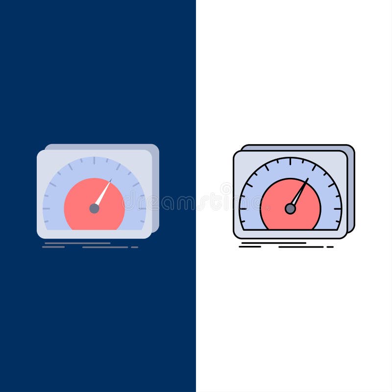 Dashboard, Device, Speed, Test, Internet Flat Color Icon Vector Stock ...