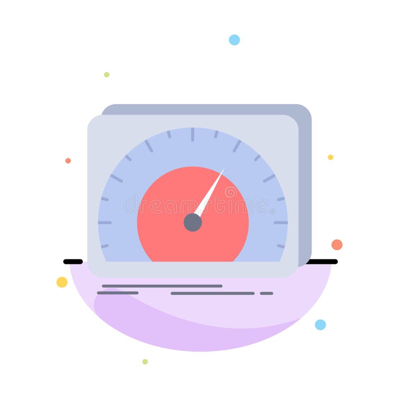 Dashboard, Device, Speed, Test, Internet Flat Color Icon Vector Stock ...