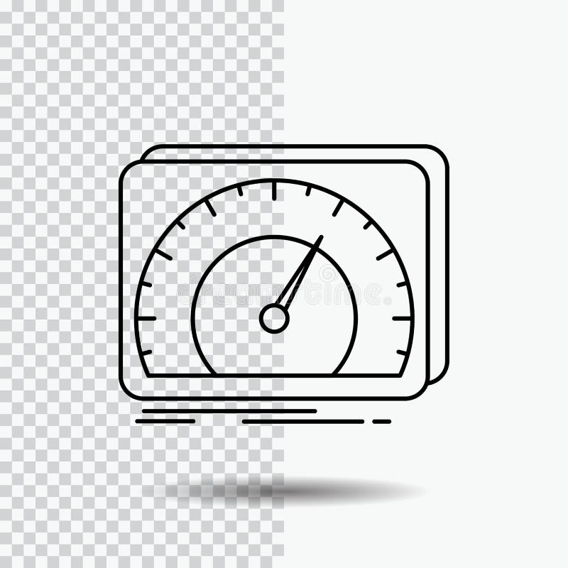 Dashboard, Device, Speed, Test, Internet Line Icon on Transparent ...