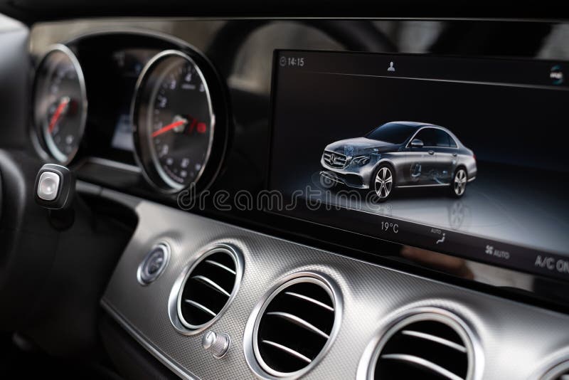 Dashboard Display of Mersedes Benz E Class Editorial Photography ...