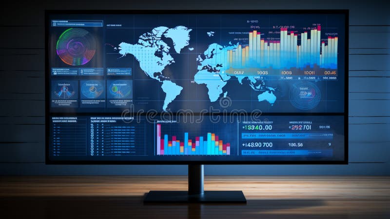 Dashboard Displays a Variety of Data Analytics Graphs, AI Generative ...