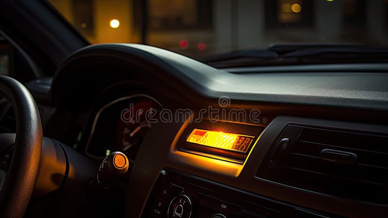 Dashboard Emergency Lighting Stock Illustration - Illustration of ...