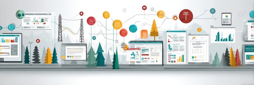 Interactive Dashboard Showcasing Oil and Gas Icons with a Clean Layout ...