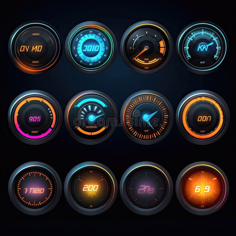Dashboard Games Speedometer Ai Generated Stock Photo - Image of data ...
