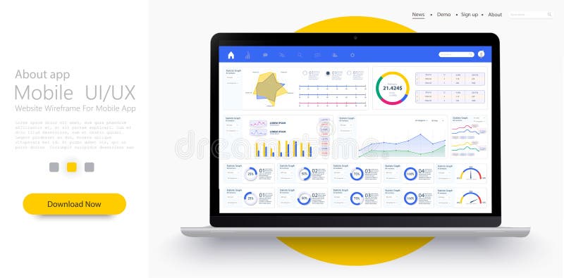 Dashboard, Great Design for Any Site Purposes. Business Infographic ...