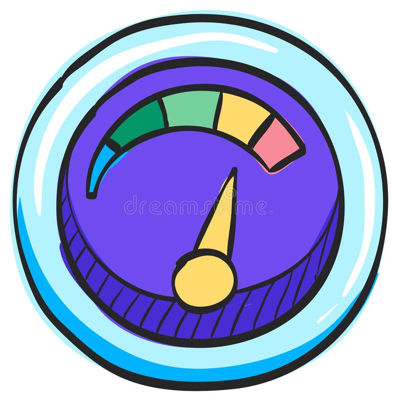 Dashboard Icon in Color Drawing Stock Vector - Illustration of element ...