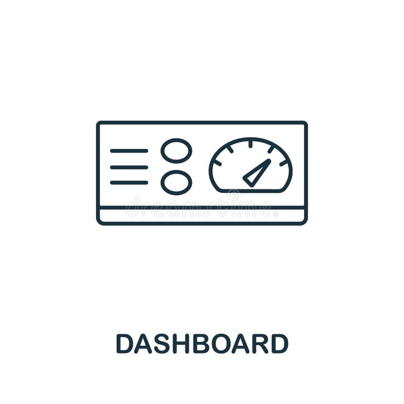 Dashboard Icon from Machine Learning Collection. Simple Line Dashboard ...
