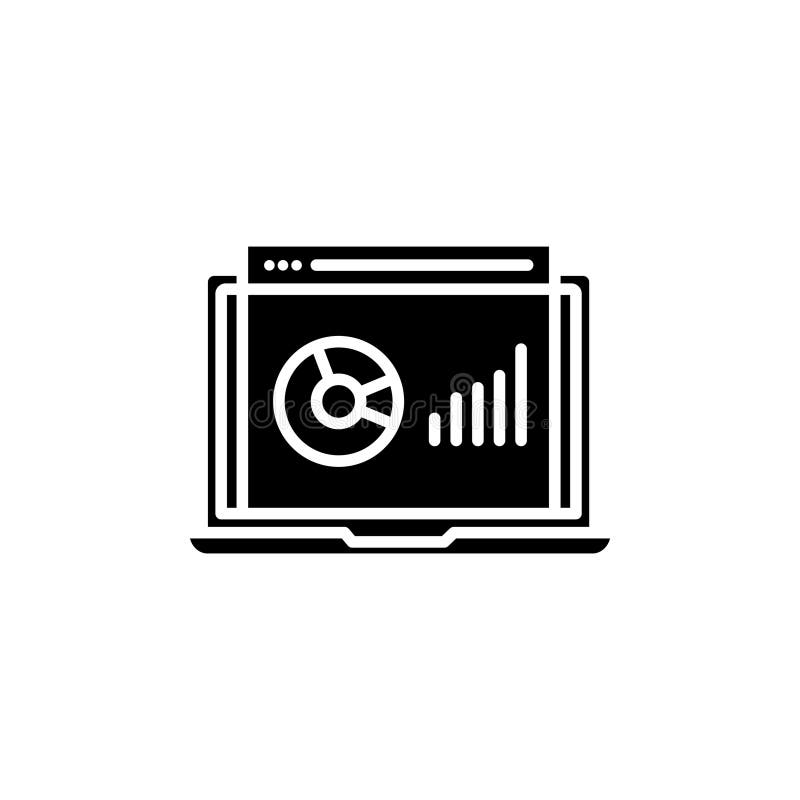 Dashboard Icon Set. Real Time Data Monitor Vector Symbol. Analytics ...