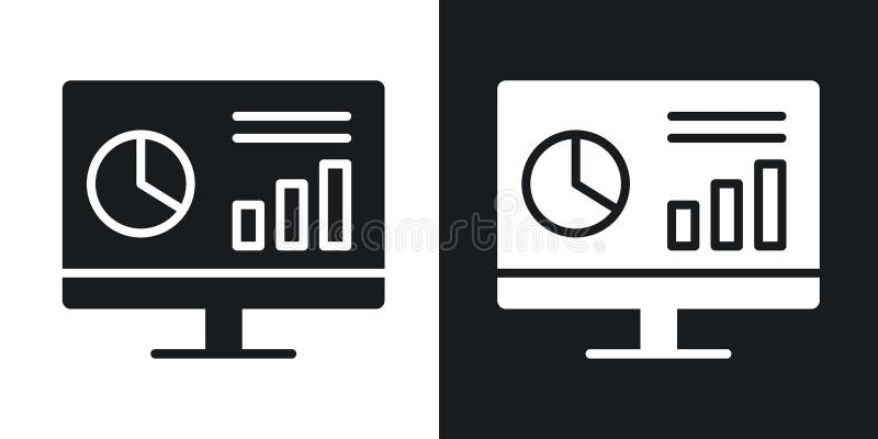 Dashboard Icon Set. Real Time Data Monitor Vector Symbol. Analytics ...