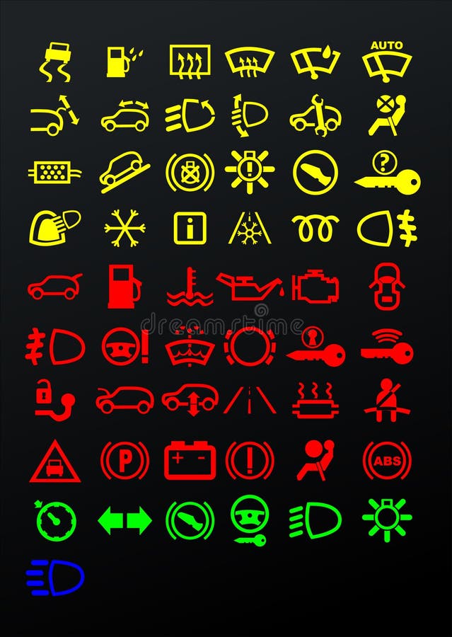 60 Pack Icons - Car Dashboard, Dtc Codes, Error Message, Check Engine ...