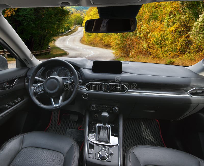 Dashboard inside the car. stock image. Image of automobile - 101210935