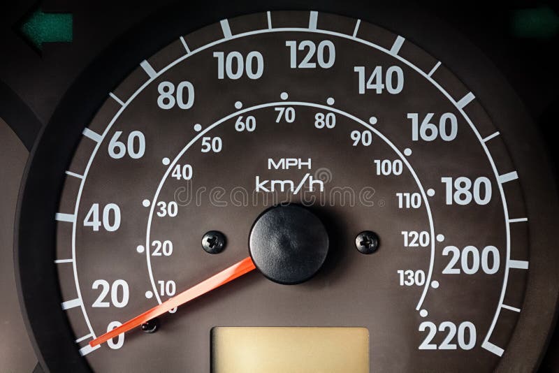 Speedometer in the car stock image. Image of analogue - 167200827