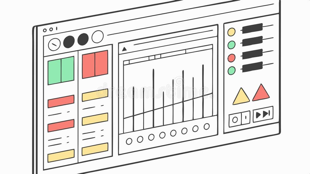Dashboard Interface with Charts and Data, Analytics and Business Intelligence Vector Design ...