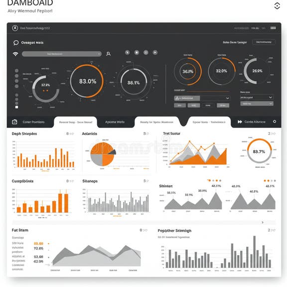 Dashboard Interface Featuring Dark and Light Themes with a Combination ...
