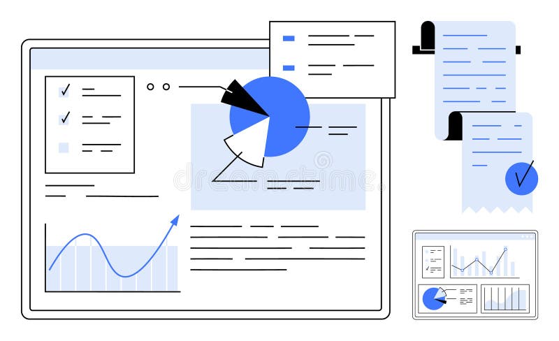 Modern Business Analytics Dashboard with Graphs and Reports Stock ...