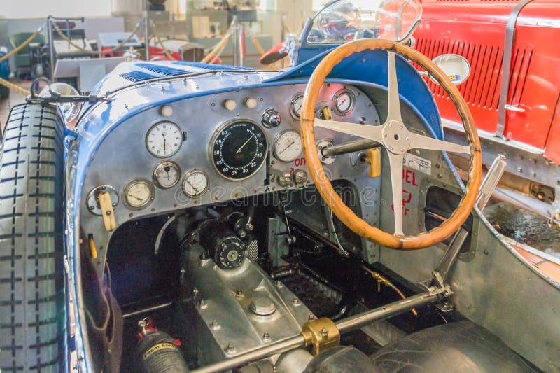 Dashboard of an Old Racing Car Editorial Stock Photo - Image of classic ...