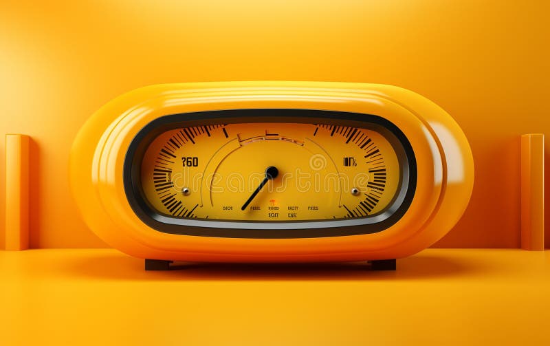 Dashboard Lights Against a Yellow Background -Generative Ai Stock Photo ...