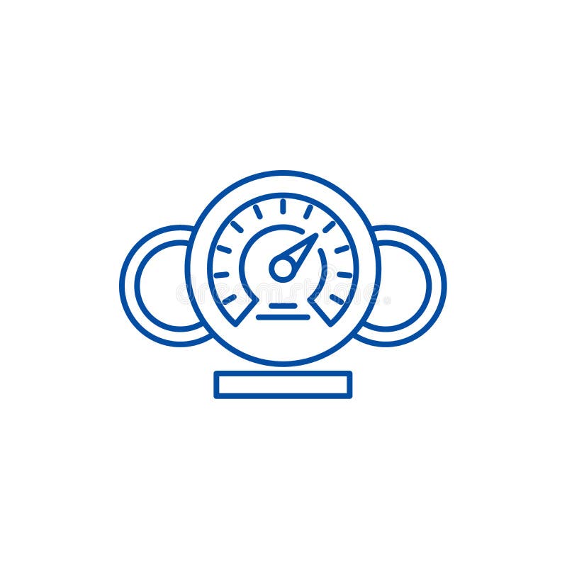 Dashboard Line Icon Concept. Dashboard Flat Vector Symbol, Sign ...