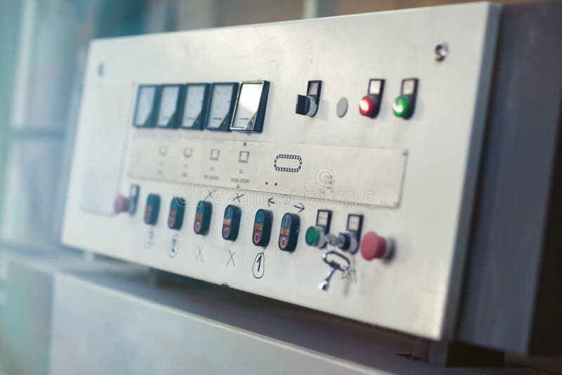 Dashboard Machine for Woodworking. Front Panel of the Machine Stock ...