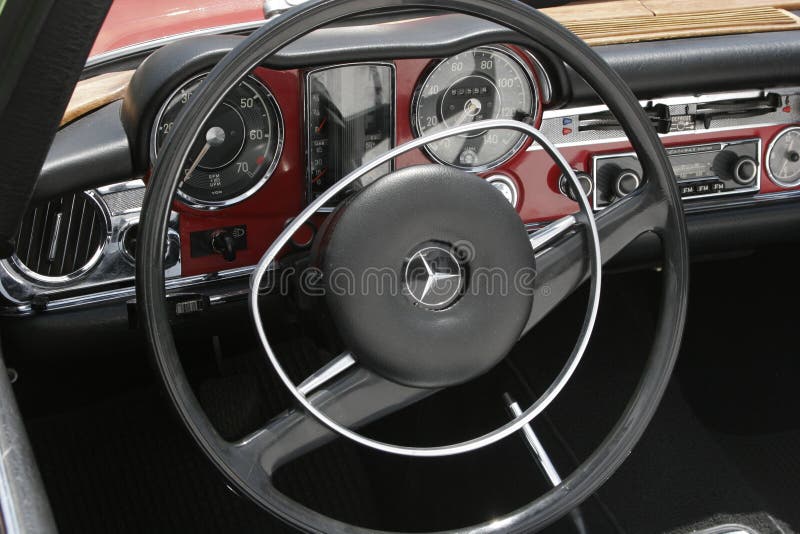 Dashboard of a Mercedes Benz Editorial Stock Image - Image of radio ...