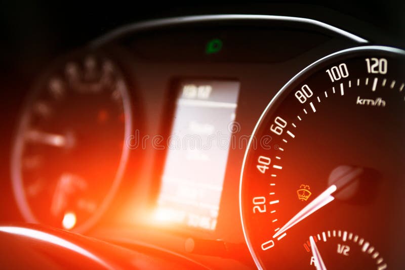 Dashboard in a Modern Car. New Technologies. Modern Car Design ...