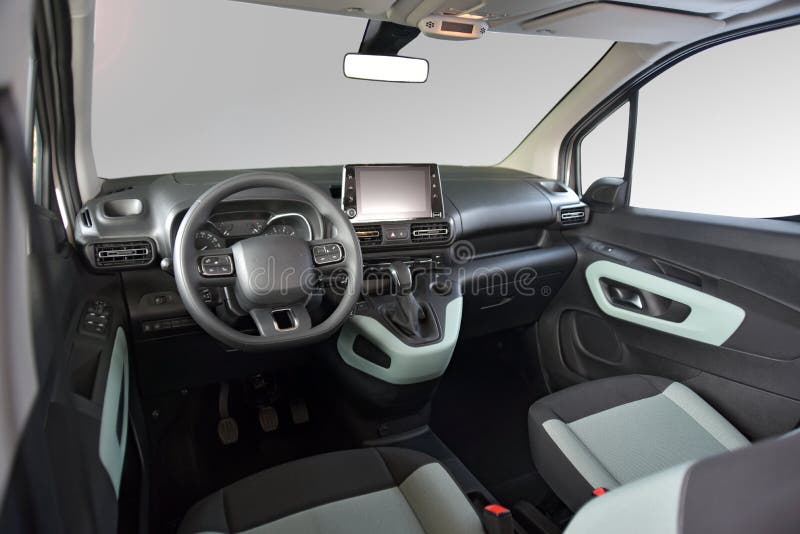 Dashboard of a modern van stock image. Image of luxury - 148857751