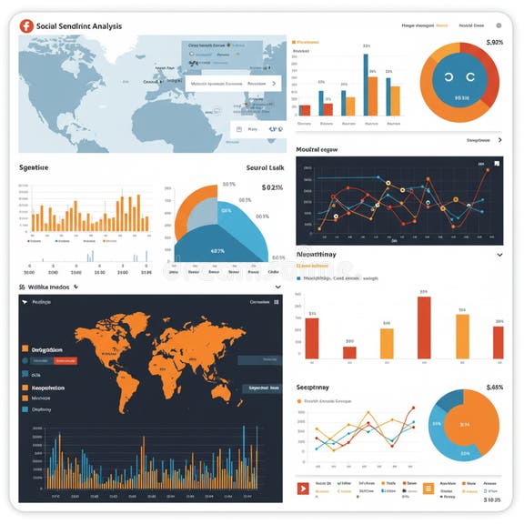Dashboard with Multiple Data Visualizations, Depicting Global and ...