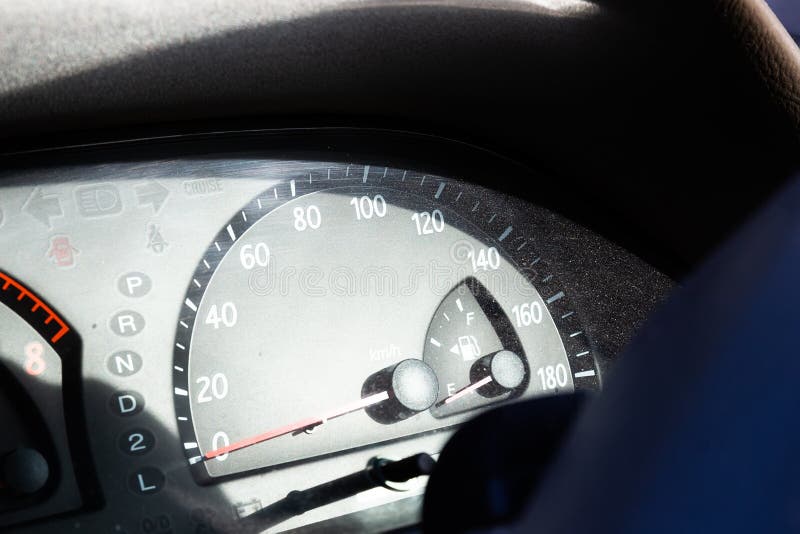 Dashboard old car stock image. Image of speedometer - 264891625
