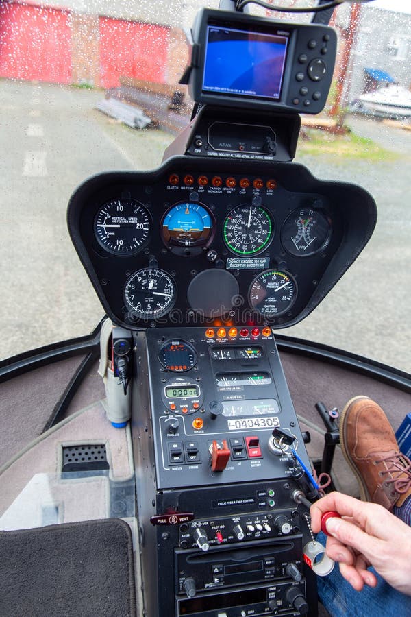 Dashboard Panel in Helicopter Cockpit Stock Image - Image of airplane ...
