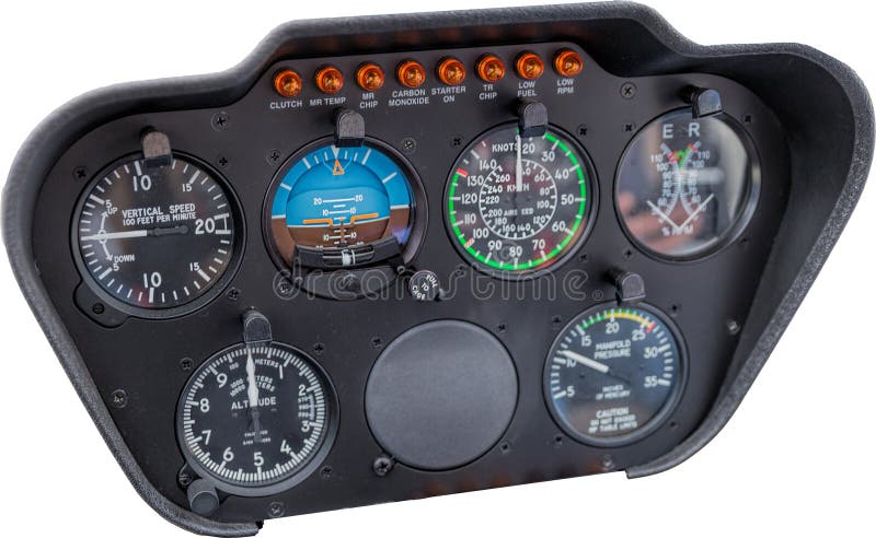 The Dashboard Panel In Helicopter Cockpit Stock Photo - Image of ...
