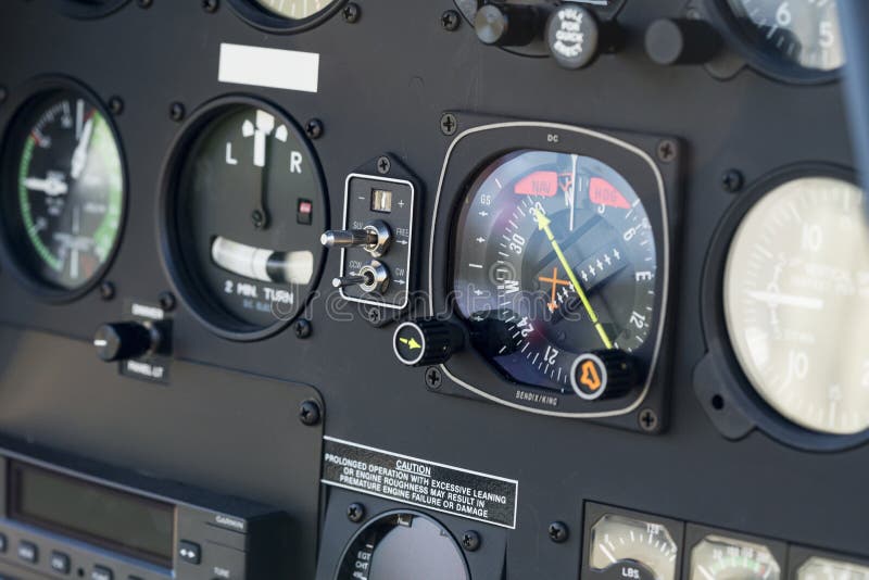 The Dashboard Panel in a Helicopter Cockpit, Detail Stock Photo - Image ...
