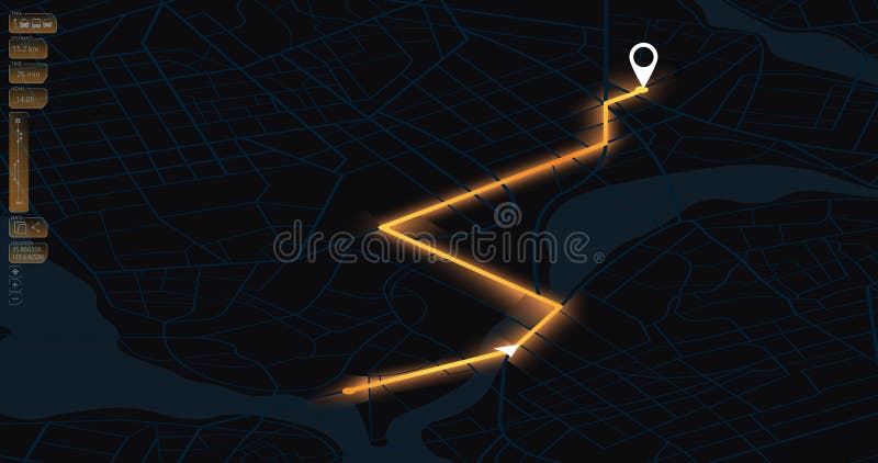 Dashboard with Satellite, Location and Roadmap for Navigation. Big Data ...