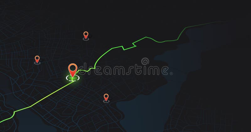 Dashboard with Satellite, Location and Roadmap for Navigation. Big Data ...