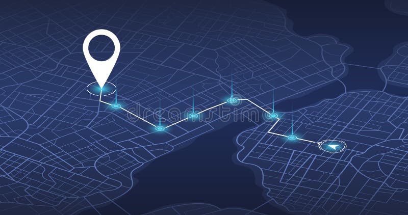 Dashboard with Satellite, Location and Roadmap for Navigation. Big Data ...