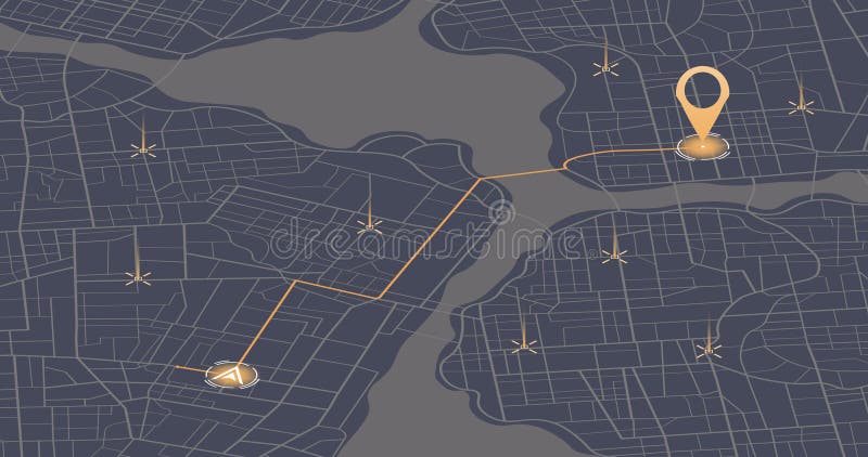 Dashboard with Satellite, Location and Roadmap for Navigation. Big Data ...