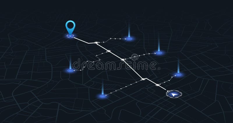 Dashboard with Satellite, Location and Roadmap for Navigation. Big Data ...