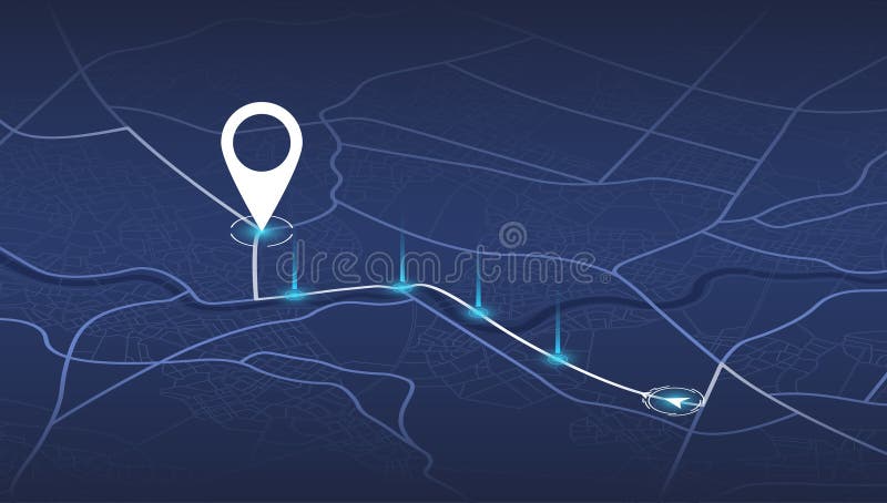 Dashboard with Satellite, Location and Roadmap for Navigation. Big Data ...