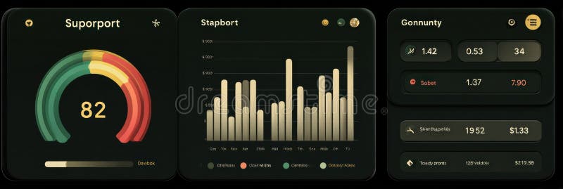 Dashboard Showing Performance Metrics and Statistics for an Application ...