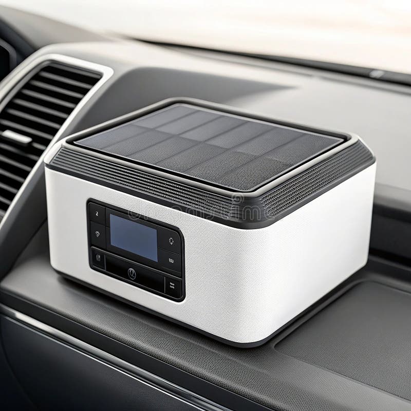 Dashboard Solar Air Purifier for Car Interior Stock Illustration ...