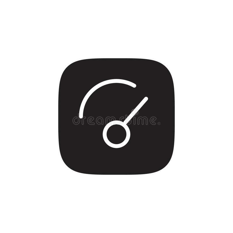 Dashboard Speed Icon Flat Line Illustration Stock Vector - Illustration ...