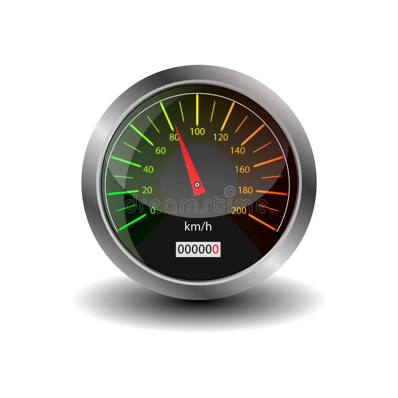 Dashboard Speedometer Vector Illustration. Stock Vector - Illustration ...