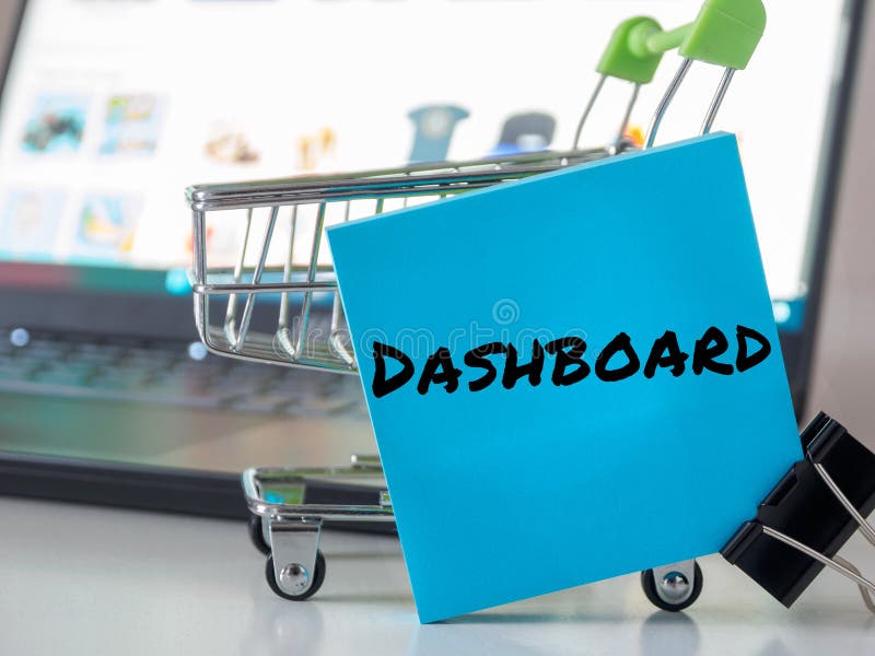 Dashboard Text Title Sticker Shopping Commerce Marketing Stock Photo ...