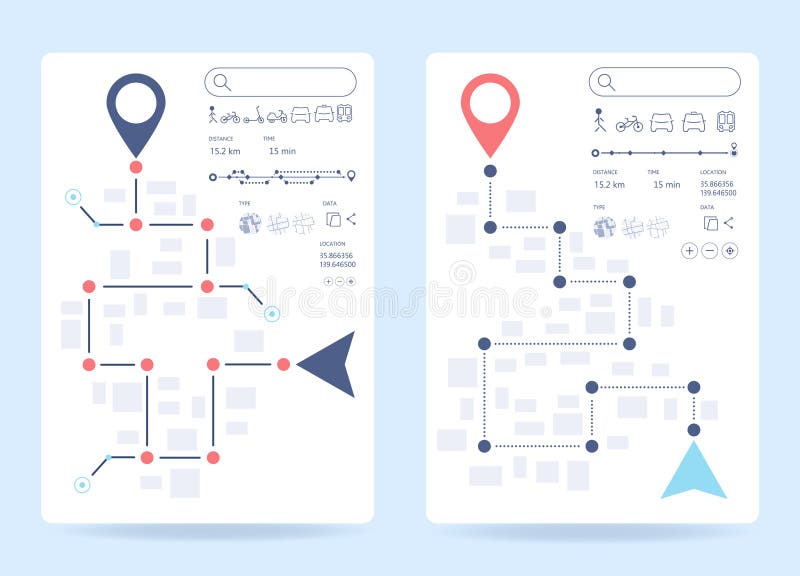Dashboard Theme Creative Infographic of City Navigation. Navigation and ...